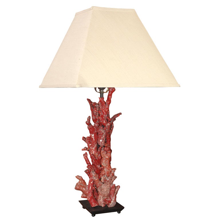 Whimsical Red Coral Lamp at 1stDibs