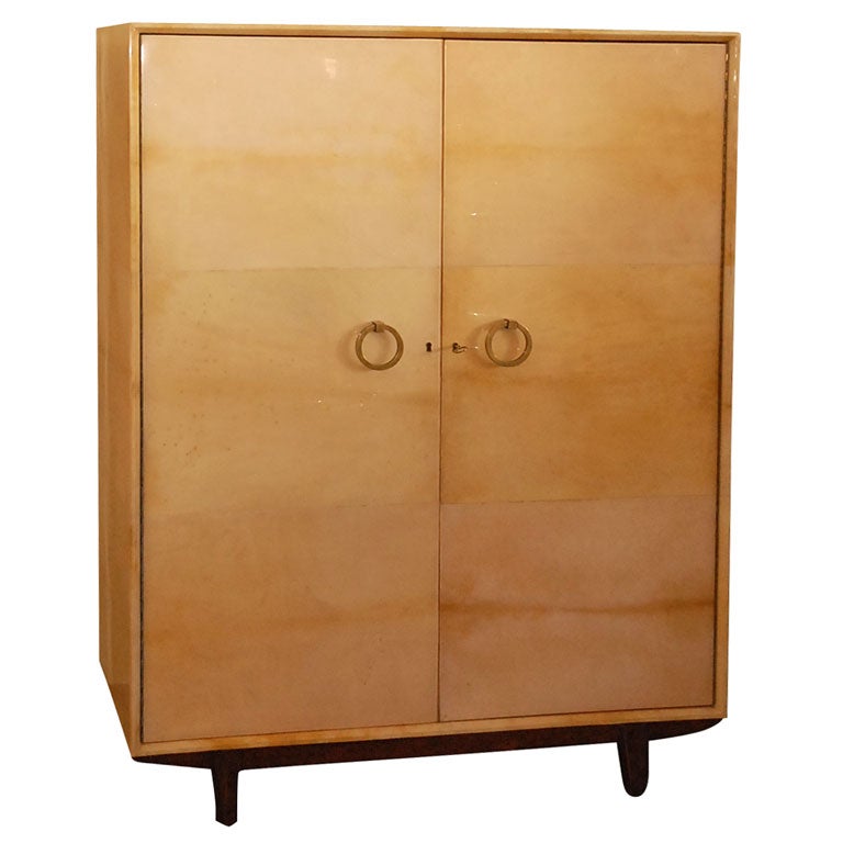 Parchment Cabinet/Armoire at 1stDibs