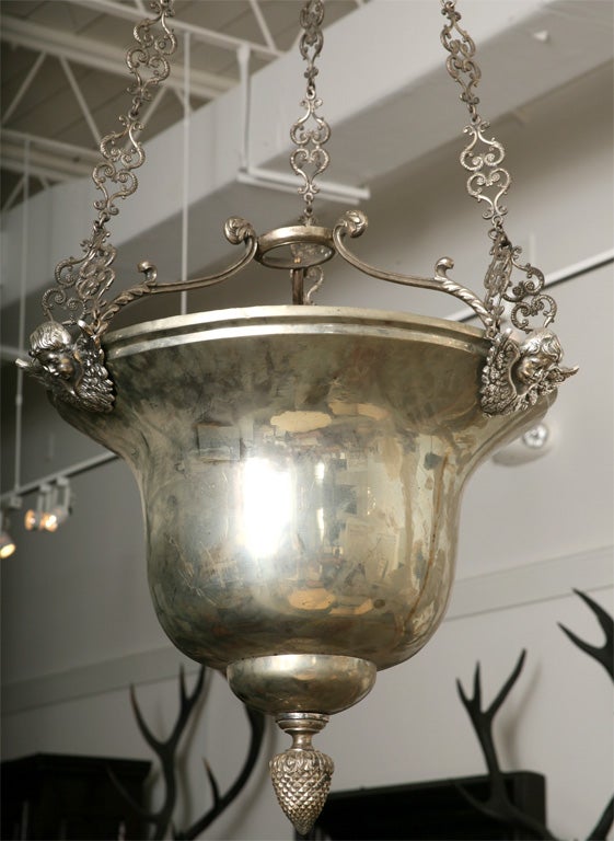 Pair of large Silver Chandeliers For Sale at 1stDibs