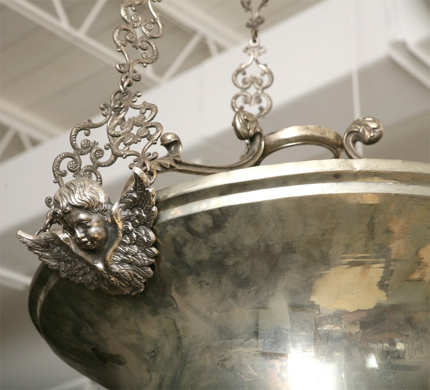 Pair of large Silver Chandeliers For Sale at 1stDibs