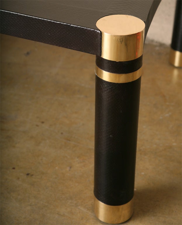 Karl Springer Snakeskin Coffee Table For Sale at 1stDibs