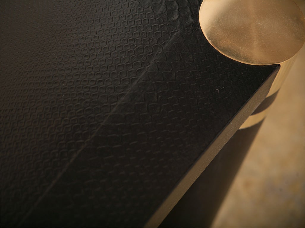 Karl Springer Snakeskin Coffee Table For Sale at 1stDibs