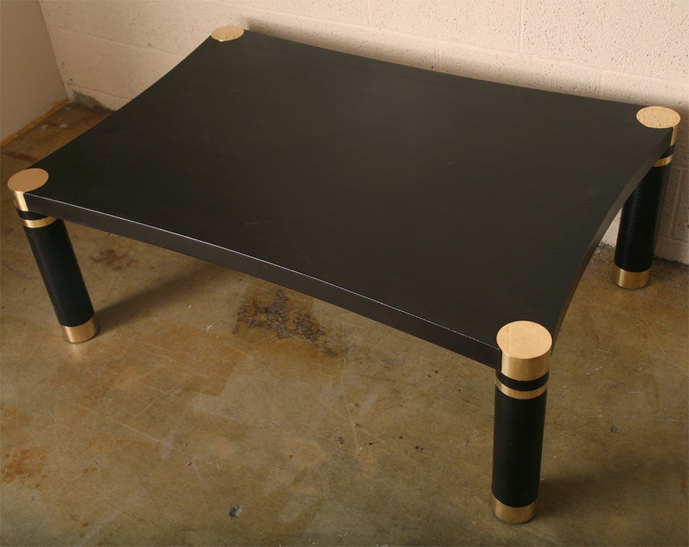 Karl Springer Snakeskin Coffee Table For Sale at 1stDibs