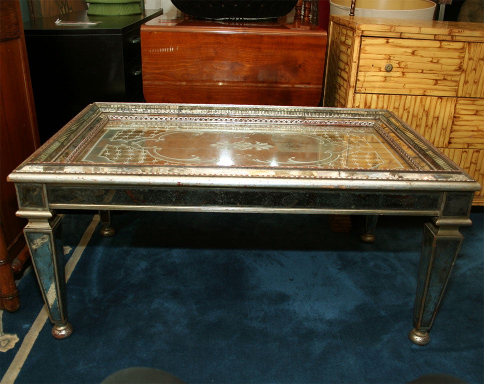 Verre eglomise tray top coffee table at 1stDibs