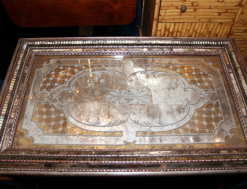 Verre eglomise tray top coffee table at 1stDibs
