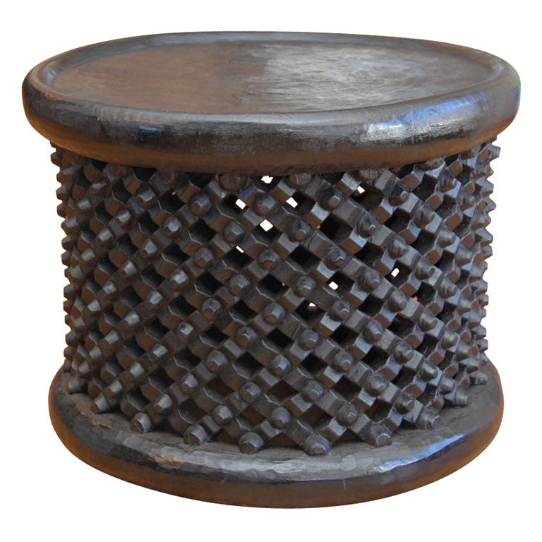 African Stool/End Table at 1stDibs