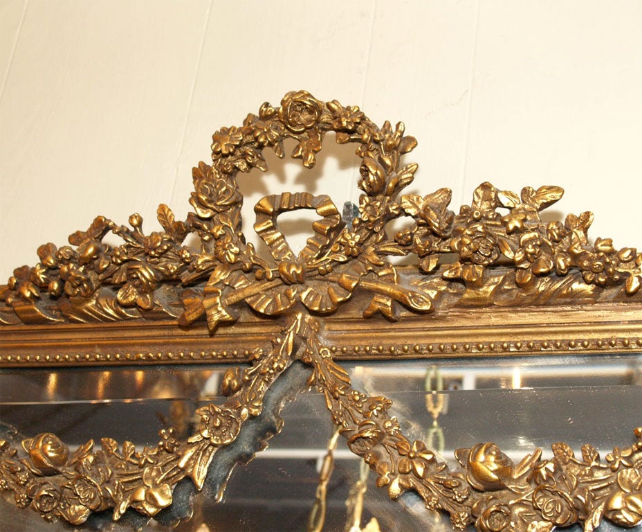 Antique French gold leaf mirror. at 1stDibs