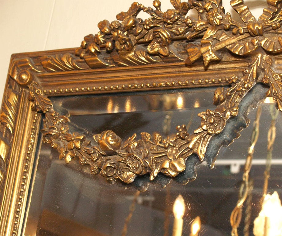Antique French gold leaf mirror. at 1stDibs
