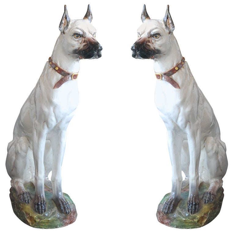 Ceramic Great Dane - 7 For Sale on 1stDibs