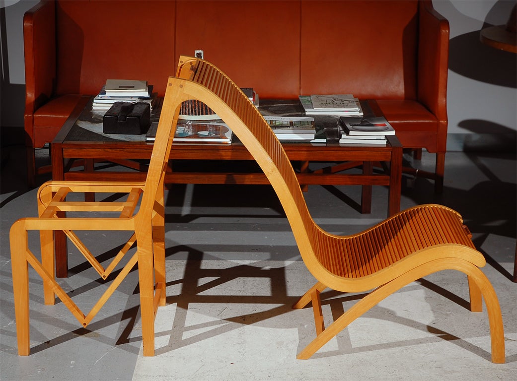 Double Tambour Chair of Rectilinear and Curvilinear Design at 1stDibs ...