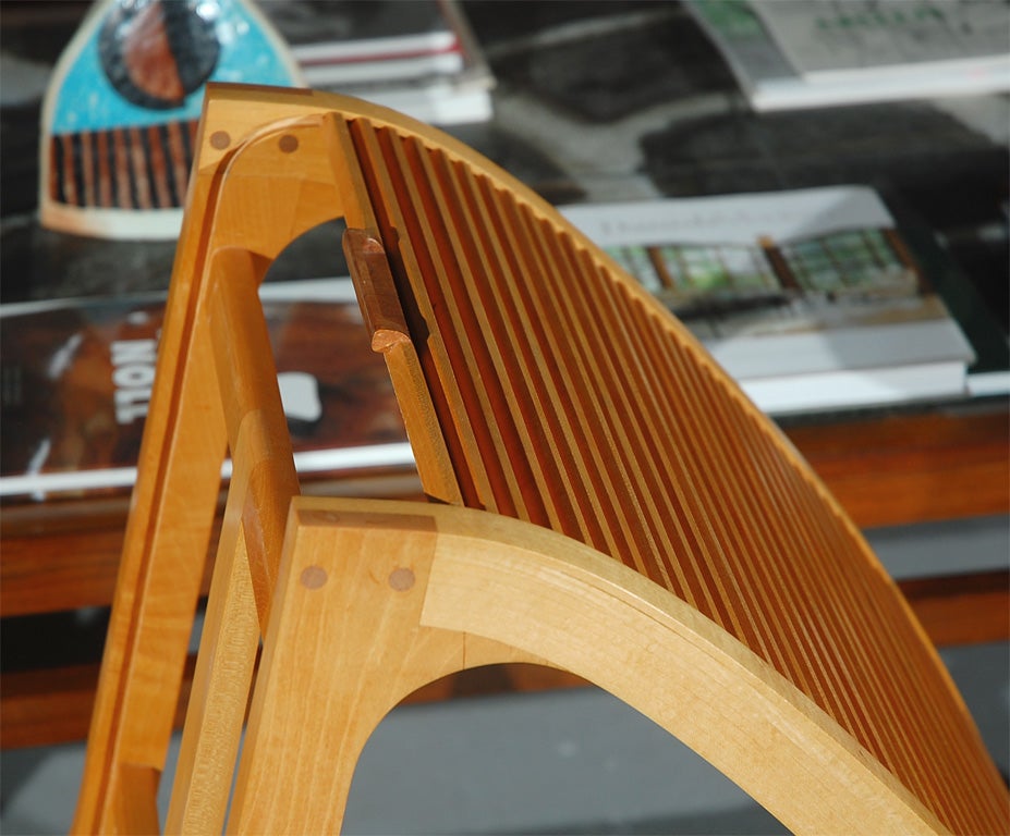Double Tambour Chair of Rectilinear and Curvilinear Design at 1stDibs ...