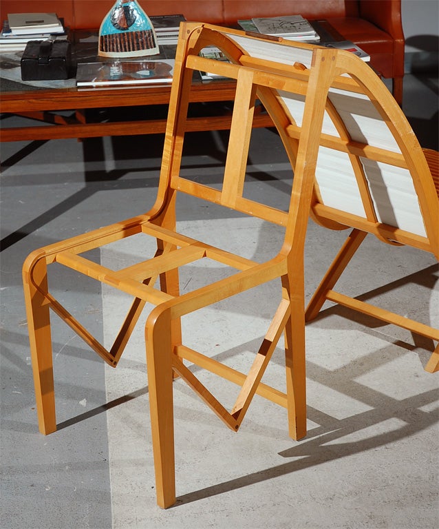 Double Tambour Chair of Rectilinear and Curvilinear Design at 1stDibs ...
