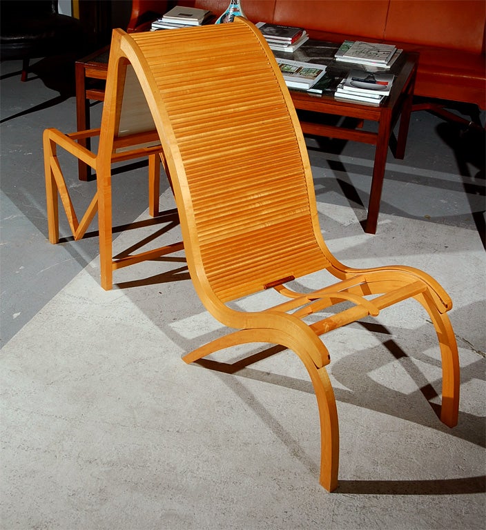 Double Tambour Chair of Rectilinear and Curvilinear Design at 1stDibs ...