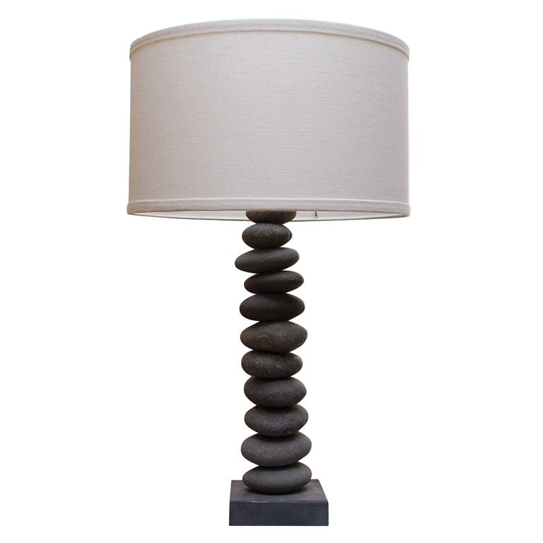 River Rock Lamp For Sale at 1stDibs