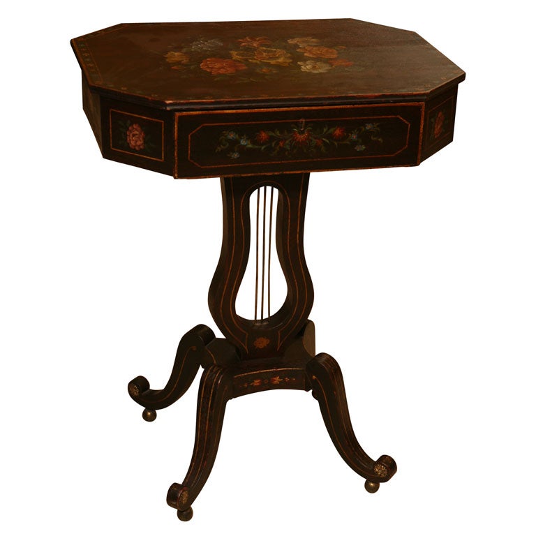 RARE and UNUSUAL REGENCY SEWING TABLE at 1stDibs
