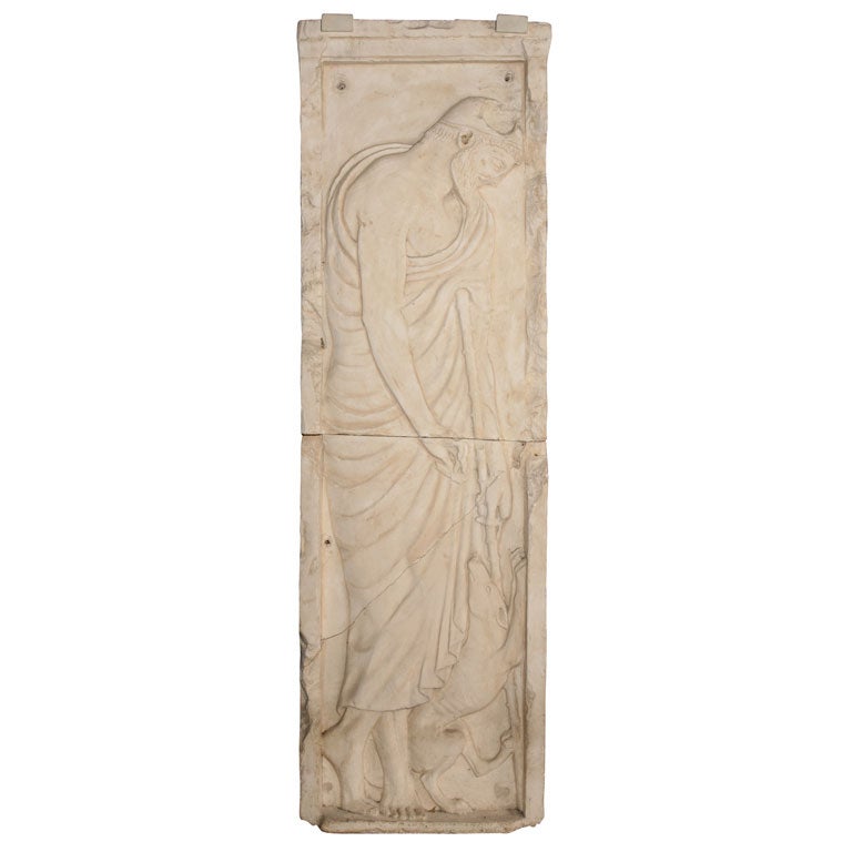 Large Plaster Plaque on Lighted Stand For Sale at 1stDibs