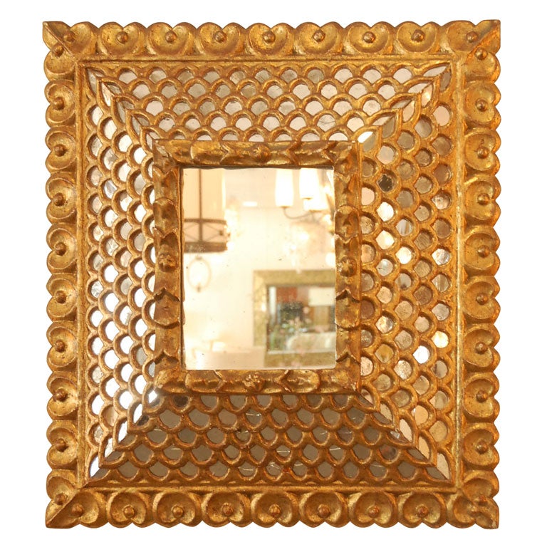 Antique Gold Leaf Mirror at 1stDibs