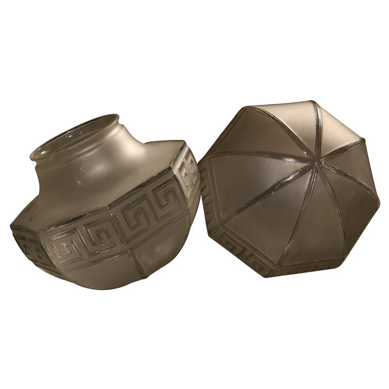 Pair Greek Key Light Fixtures at 1stDibs