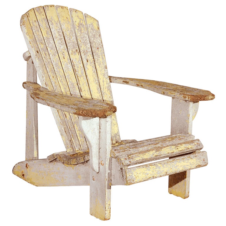 1930'S CHILD'S ADIRONDACK CHAIR IN ORIGINAL PAINT at 1stDibs
