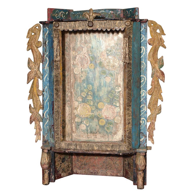 Polychrome Altar Niche or Vitrine at 1stDibs