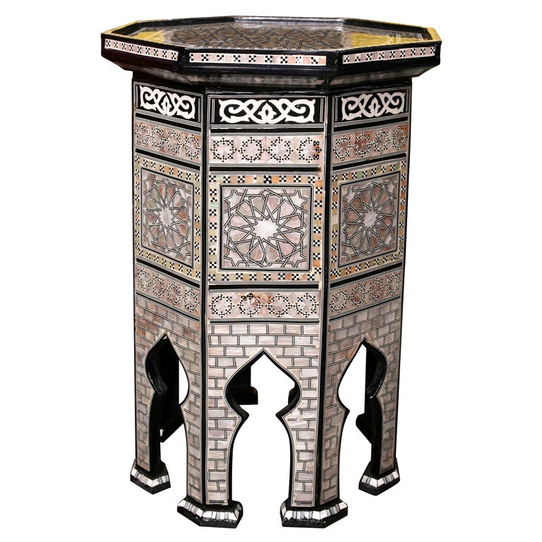 MOROCCAN SIDE TABLE WITH INTERIOR STORAGE SPACE at 1stDibs