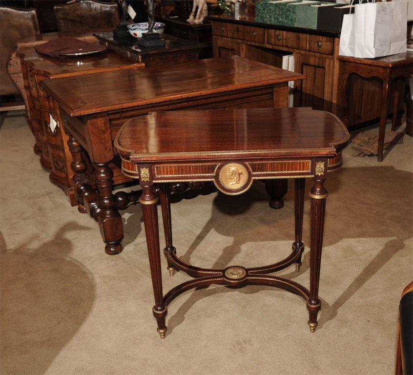Second Empire Mahogany Center Table with Ormolu Mounts. at 1stDibs