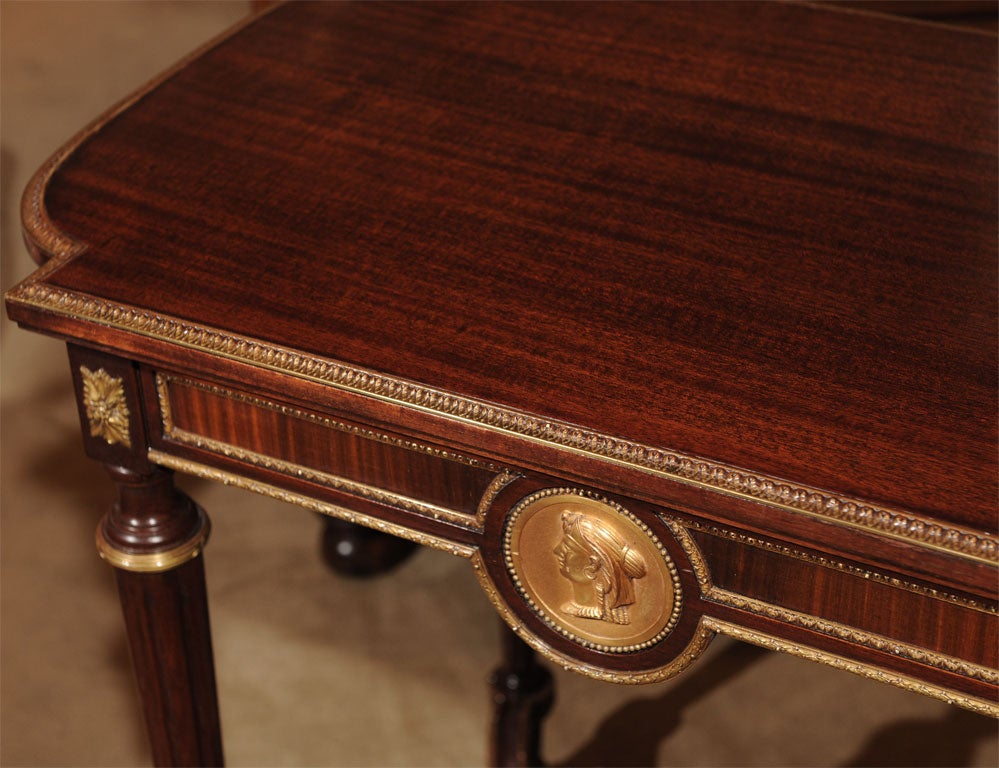 Second Empire Mahogany Center Table with Ormolu Mounts. at 1stDibs