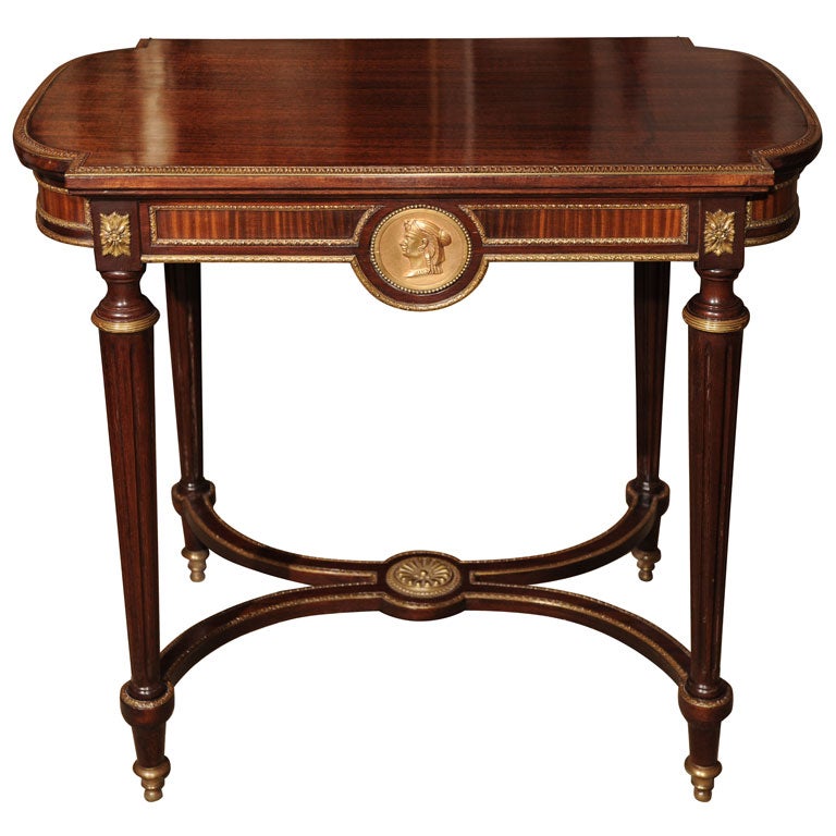Second Empire Mahogany Center Table with Ormolu Mounts. at 1stDibs