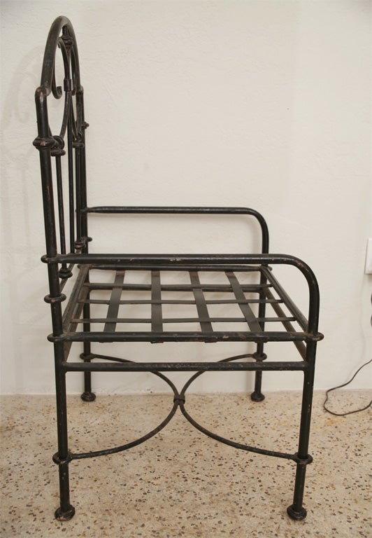 Pair of Hand-Forged Iron Chairs at 1stDibs
