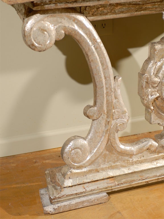 Papier-Mâché Console with Natural Wood Top at 1stDibs