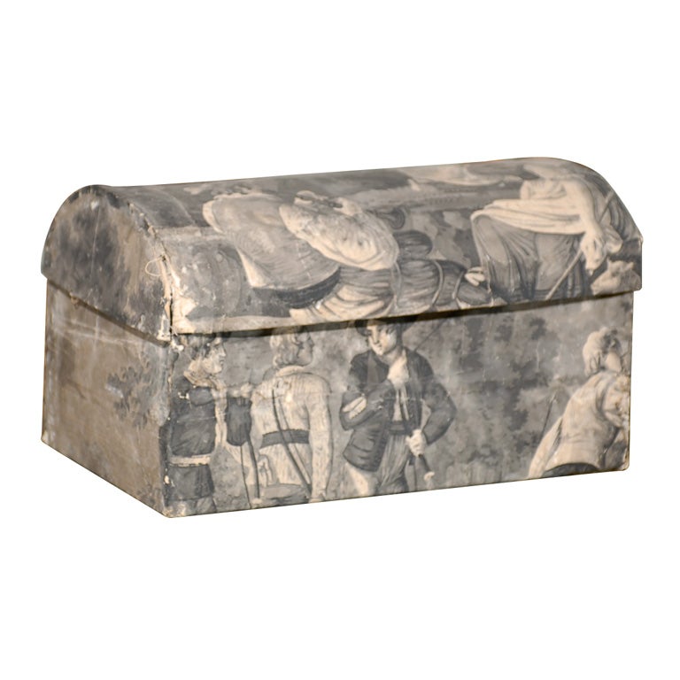 French Paper Mache Box For Sale at 1stDibs