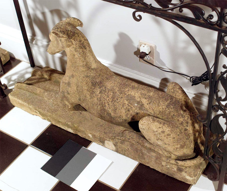Pair of Lifesize Greyhound Statues at 1stDibs