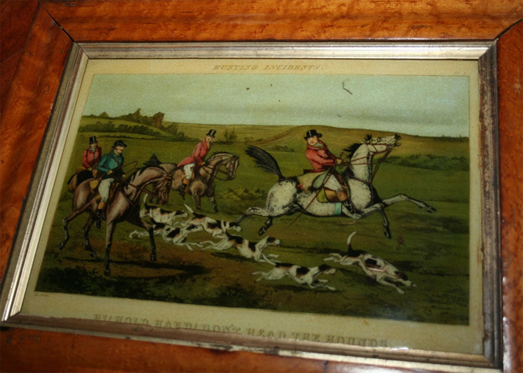Set of 4 Hand Colored Hunting Scene Prints by Henry Thomas Alken at 1stDibs