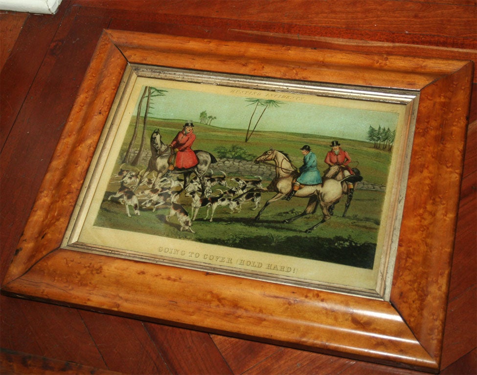 Set of 4 Hand Colored Hunting Scene Prints by Henry Thomas Alken at 1stDibs