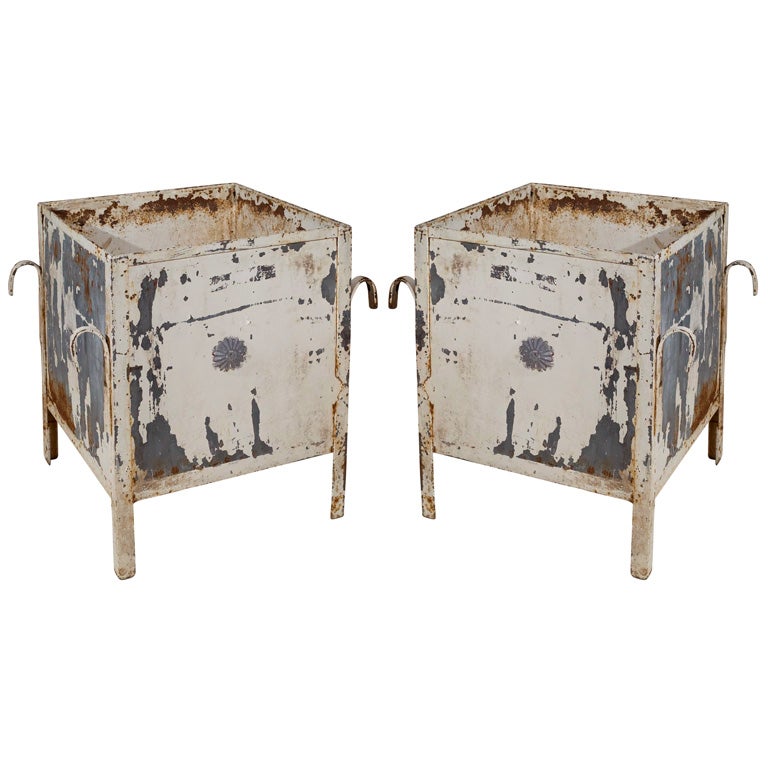 Square tole French planters at 1stDibs