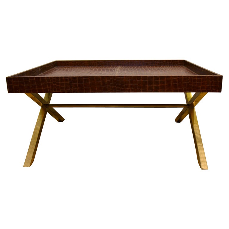 Crocodile Cocktail Table For Sale at 1stDibs