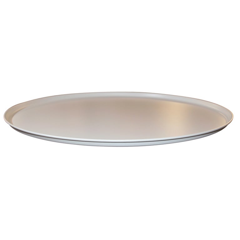 Large White Round Tray at 1stDibs