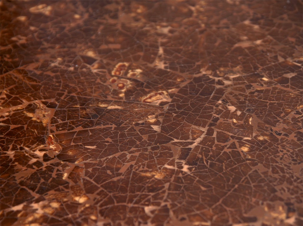 Square coconut shell veneer cocktail table at 1stDibs