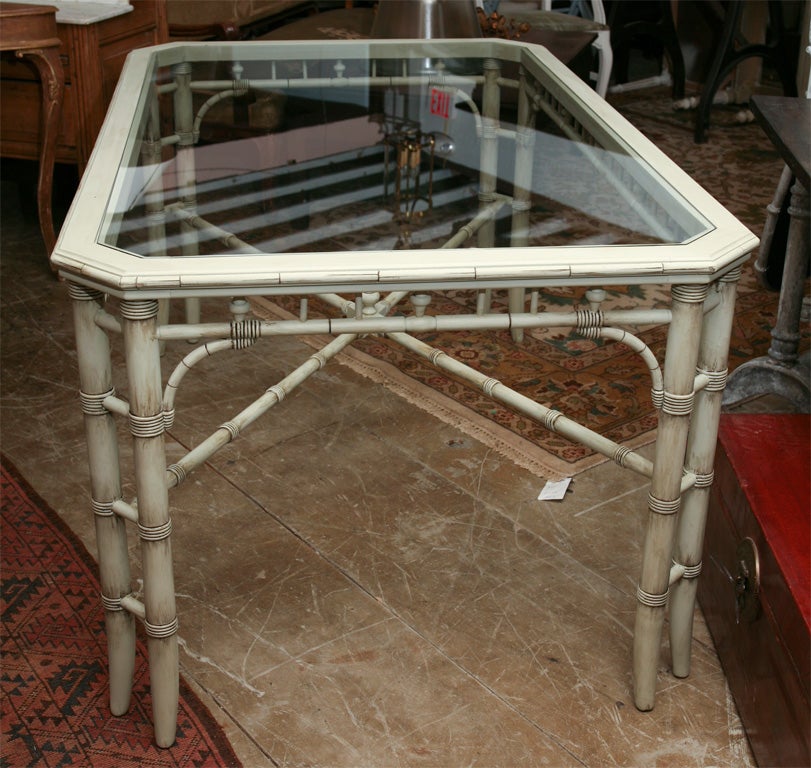 Faux Bamboo Dining Table at 1stDibs