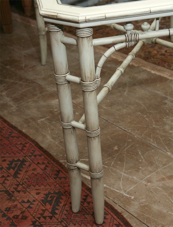 Faux Bamboo Dining Table at 1stDibs