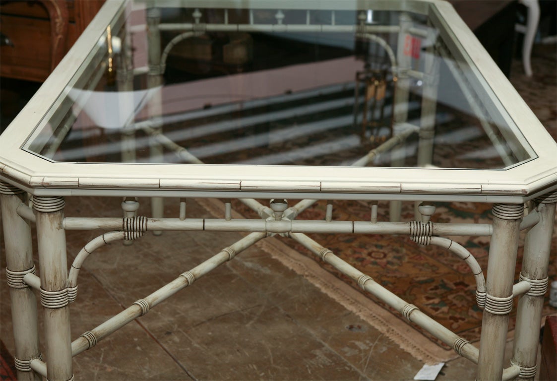 Faux Bamboo Dining Table at 1stDibs