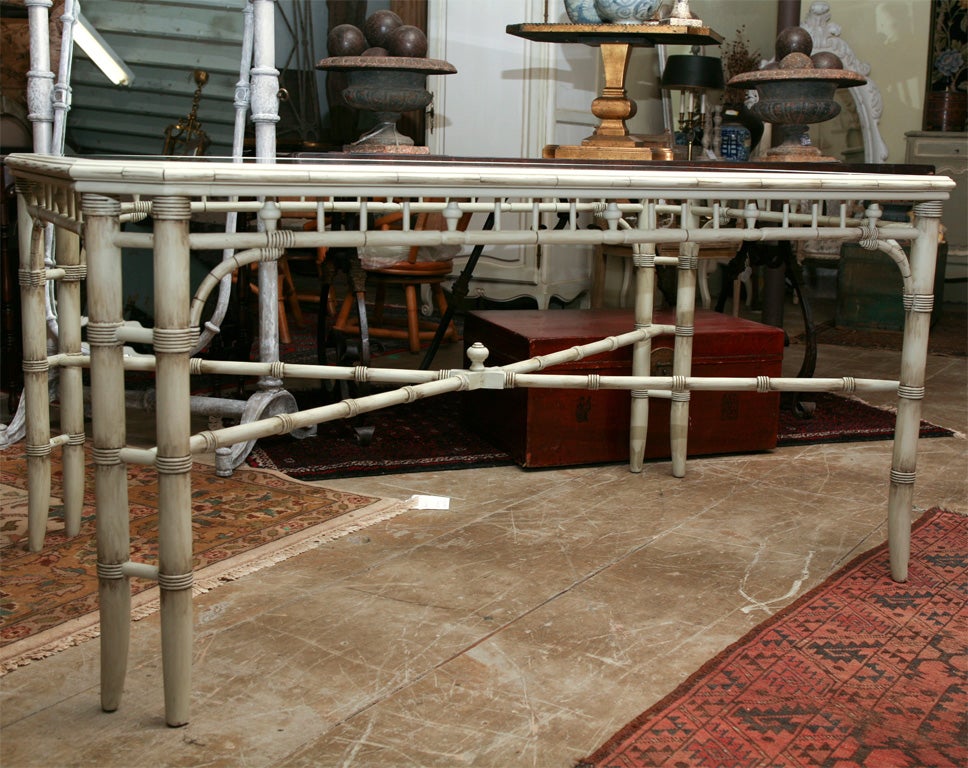 Faux Bamboo Dining Table at 1stDibs