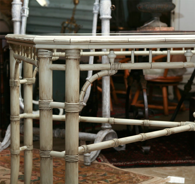 Faux Bamboo Dining Table at 1stDibs