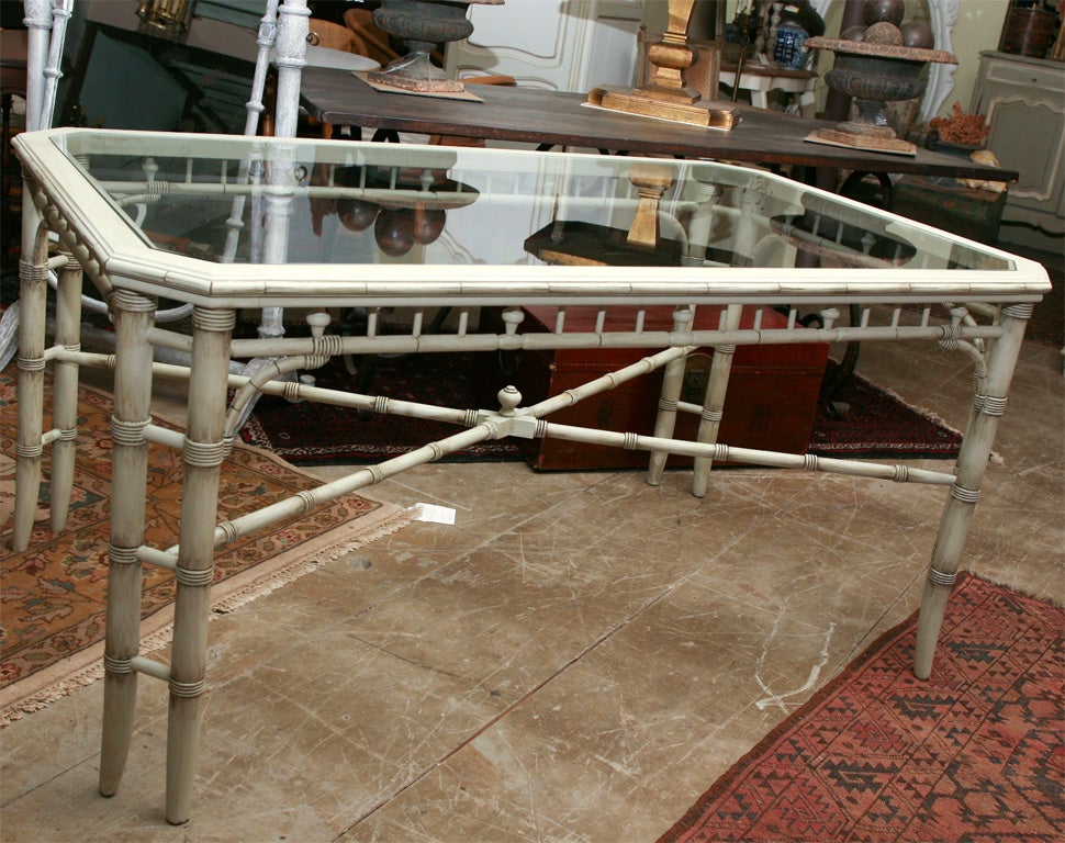 Faux Bamboo Dining Table at 1stDibs