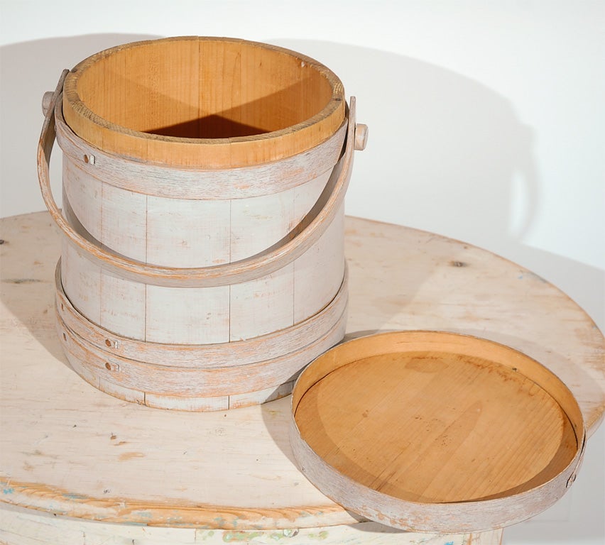 19th Century Original White Painted Furkin at 1stDibs