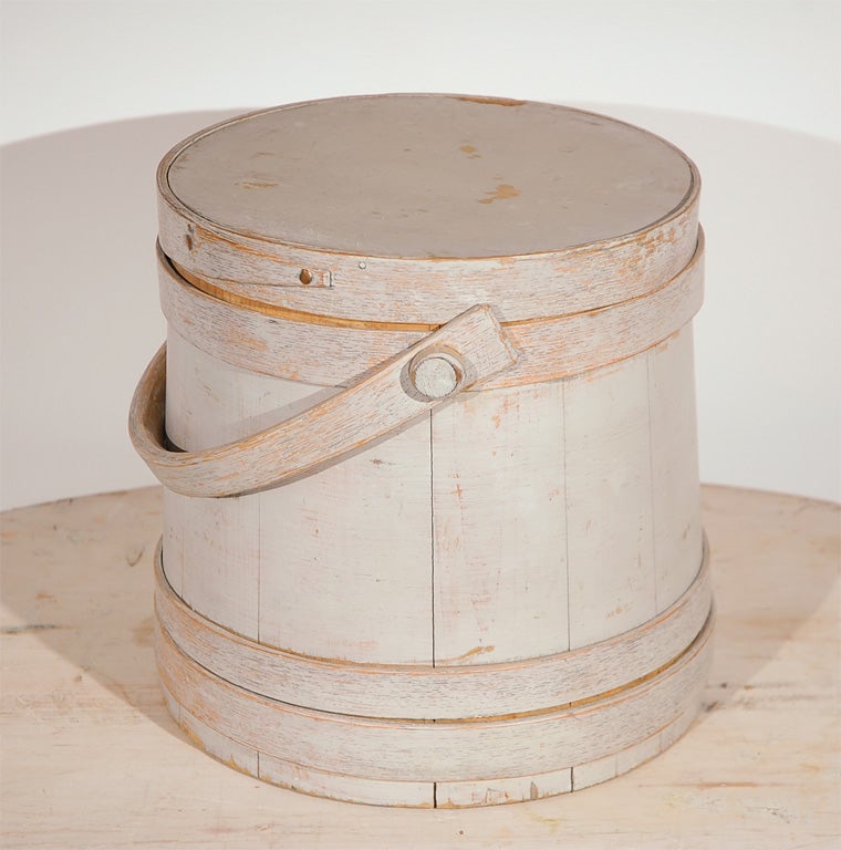 19th Century Original White Painted Furkin at 1stdibs