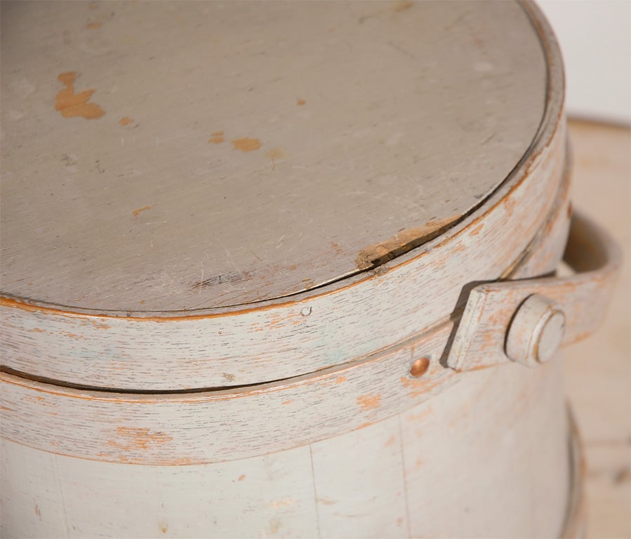 19th Century Original White Painted Furkin at 1stdibs