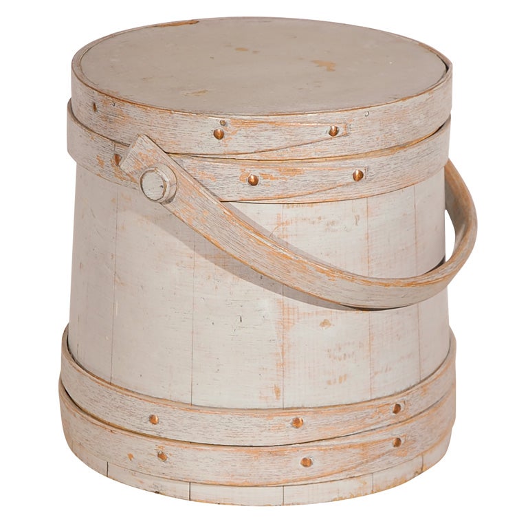 19th Century Original White Painted Furkin at 1stdibs