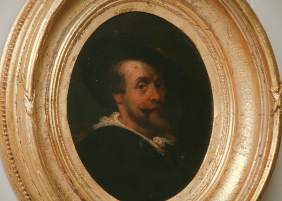 FLEMISH STYLE PORTRAITS OF TWO MEN IN OVAL FRAMES at 1stDibs