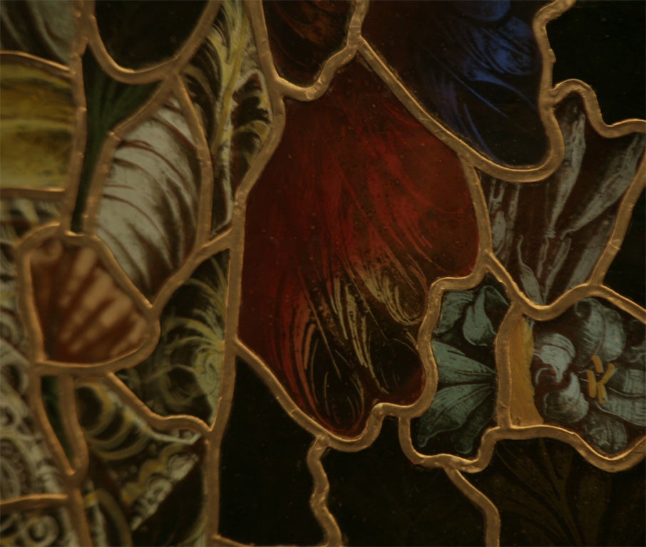 Pre-Raphaelite Stained Glass Window Panel at 1stDibs